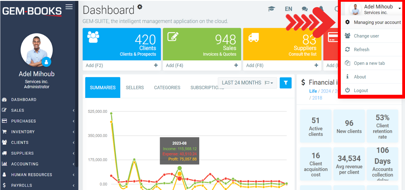 GEM-WORK - The Info Tab in Managing Your Account